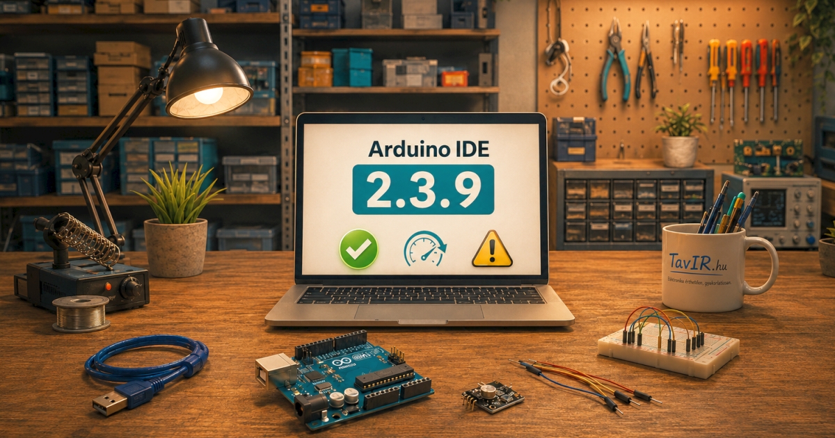 Arduino IDE 2.3.9 - gyorsabb fordítás, de figyelj a cache-re - TavIR
